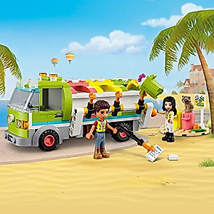 LEGO Friends Recycling Truck Toy 41712 - Set Includes Garbage Sorting Bins, Emma and River Mini Dolls, Educational Learning Toys for Kids 6+ Years Old, Great Gift for Boys and Girls