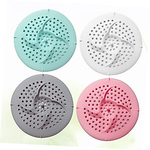 Veemoon 4pcs Floor Drain Cover Bathtub Strainer Bathtub Drain Cover Silicone Drain Cover Kitchen Sink Plug Sink Drain Filter Home Sink Filter Bath Sink Bath Filter Simple Kitchen Supplies