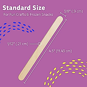Popsicle Sticks for Crafts 200 Pcs 4.5 inch Wax Sticks Tongue Depressors Natural Wood Sticks Craft Sticks Popsicle Sticks for Food Ice Cream Sticks Cakesicle Sticks
