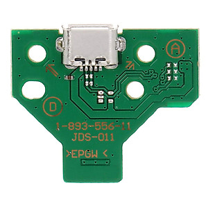 MMOBIEL Charging USB Port Replacement Compatible with PlayStation PS4 Controller Dualshock 4 Model: JDS-011 12 Pin Flex Cable Incl. (+) Screwdriver