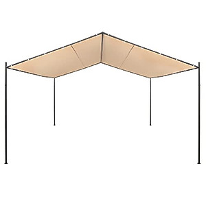 Gazebo Pavilion Tent Canopy,Grill Gazebo,Rv Carport,Heavy Duty Tents for Parties,Outdoor Gazebo,Shade Tent,Wedding Tent,for Outdoor,Backyard,Garden,Lawns,13' 1" x13' 1" Steel Beige