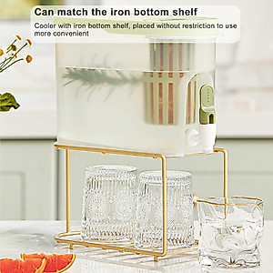 ZWMBYN Iced Drink Dispenser,1Gallon Refrigerator Cold Iced Beverage Dispenser with Spigot,Fruit Teapot Lemonade Milk Bucket Water Dispense for Kitchen Home Party Bar