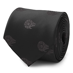 Cufflinks Inc. Millennium Falcon Black Tonal Men's Tie