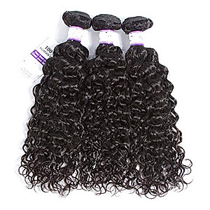 Hair Extensions, Wigs & Accessories Water Wave 3 Bundles with 13 * 4 Closure Human Hair Bundles with Closure Human Hair Weave Hair Extension for Women