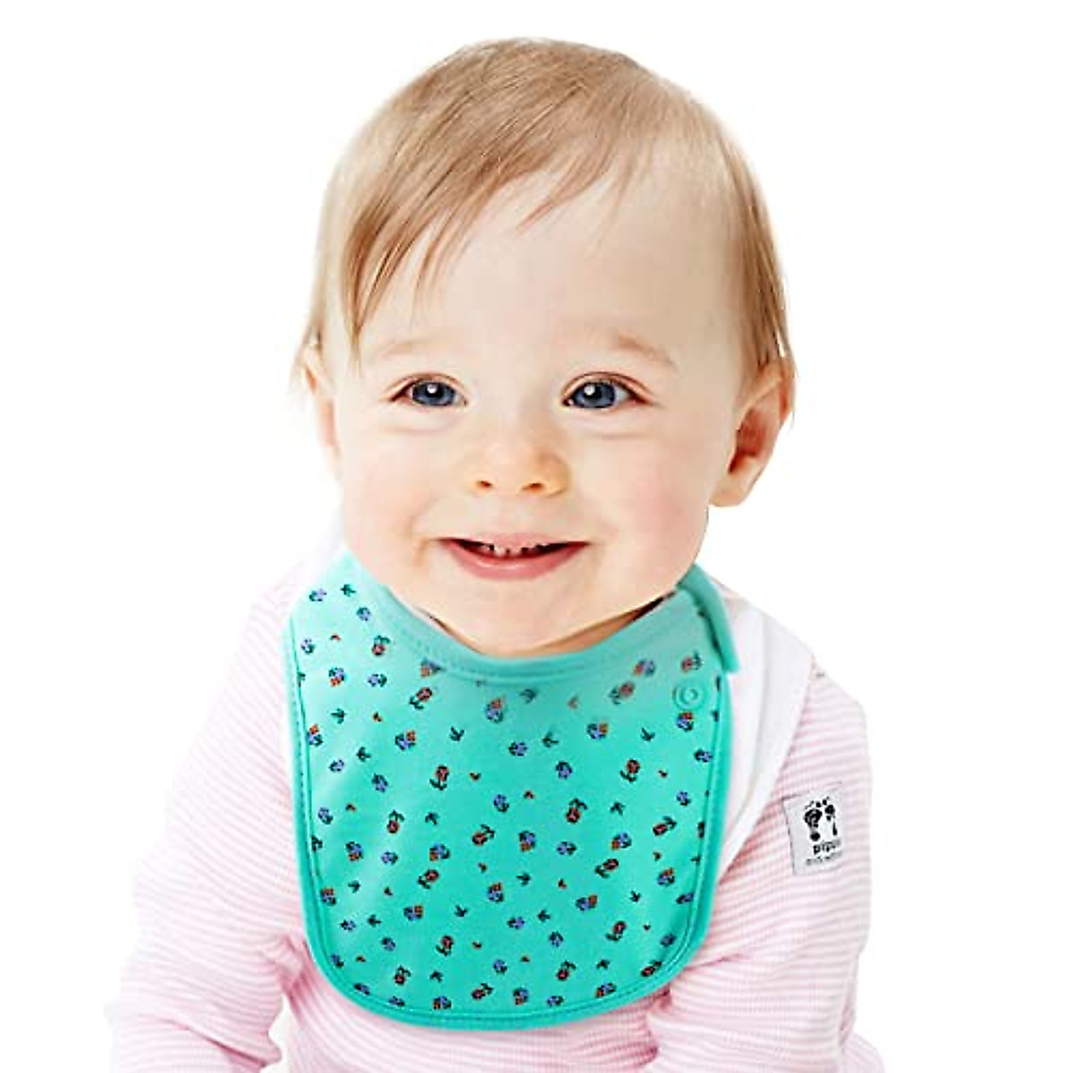 Hakochia Baby Bibs Organic Cotton Soft Absorbent Baby Bandana Drool Bibs With Adjustable Snaps for Girls Teething and Drooling 3-36 Months