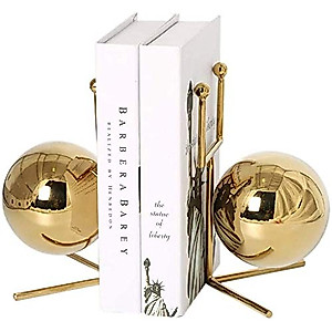 Bookend Supports HeavyDuty ， Bookends 1 Pair of Heavy-Duty Stainless Steel Art Desktop Design Decorative bookends for Home Office