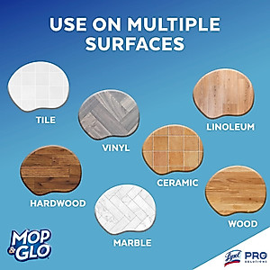 Mop & Glo Multi-Surface Floor Cleaner, Lemon Scent, 64 Oz Bottle, Case Of 6