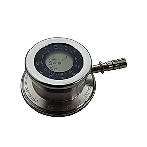 MDF Instruments, Pulse Time® 2-in-1 Digital LCD Clock and Single Head Stethoscope - Free-Parts-for-Life & Lifetime Warranty - All Black (MDF740-BO)
