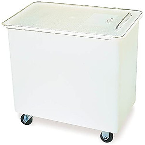 Carlisle FoodService Products BIN2702 Portable Ingredient / Food Storage Bin with Sliding Lid, 27 Gallon, White