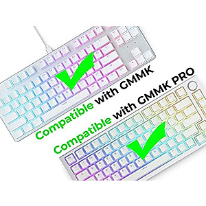 Glorious Aura V2 (White) - PBT Pudding Keycaps for Mechanical Keyboards - ANSI (US), ISO Compatible - Supports Full Size, TKL, 75%, 60% Layouts