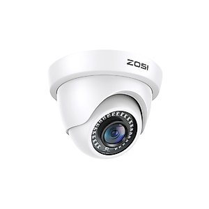 ZOSI 2MP 1920TVL Hybrid 4 in 1 TVI CVI AHD CVBS Security Camera,1080P HD Weatherproof Outdoor Indoor Surveillance Cam,Night Vision,For 960H,720P,1080P,5MP,4K analog DVR - White