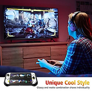 LUPAPA Silicone Cover Case for Logitech G Cloud Gaming Handheld and Screen Film Protector for Logitech G Cloud Gaming Accessories (White)