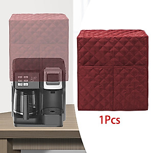 ＫＬＫＣＭＳ Coffee Machine Cover, Espresso Machine Quilted Protective Cover, Kitchen Appliance Covers, , red