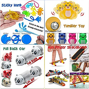 56 Pcs Party Favors Carnival Treasure Box Toys Classroom Prizes Small Mini Bulk Gifts Toys Pinata Stocking Stuffers for Kids Boys Girls 4-8 8-12 3-5, Goodie Bags Fillers for Kids Birthday Party