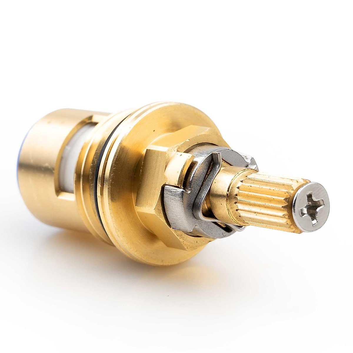 Ceramic Valve Cartridge Replacement for K-GP77006-RP, Cold Water Cartridge Compatible with Kohler Two-Handle Faucet, Brass Faucet Cartridge with Spline Adapter for Kitchen and Bathroom (Cold)