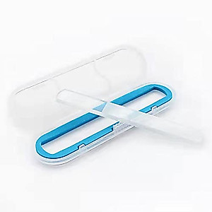 (Mini) Glass Nail Files - Crystal Nail File for Natural Nails, Filing Board for Professional Fingernail Care w/CaseSuitable, for All Ages, Best Gifts for Ladies and Girls