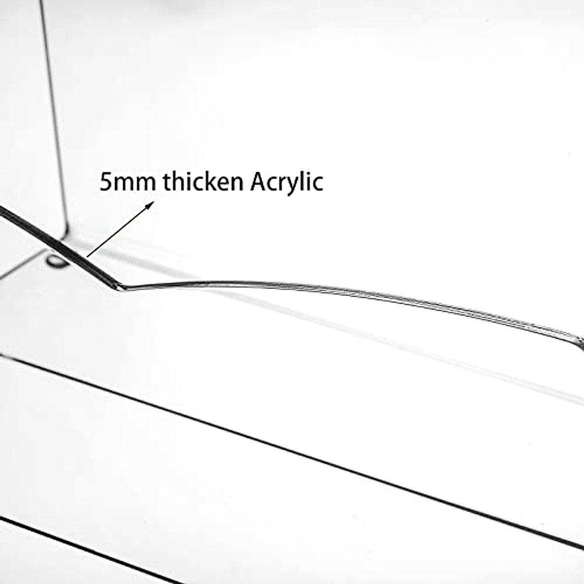 Jucoan Clear Acrylic Mail Sorter Organizer, Envelope Holder, 3 Sections Desktop File Holder Stand for Envelop Mails, Letters, Home Office School 9 x7x 7 Inch