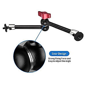 Hemmotop Magic Arm 11 Inches with Super Clamp Articulating Friction Arms for iPhone LCD Monitor Clamp Holder Mounts Kit Adjustable MS01