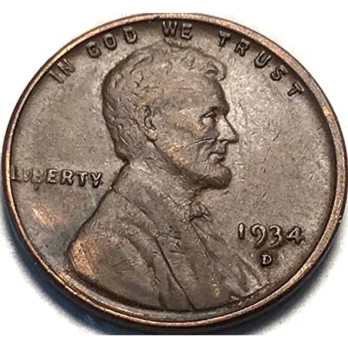 1934 D Lincoln Wheat Cent Penny Seller About Uncirculated