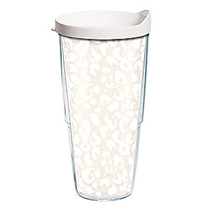 Tervis Made in USA Double Walled Leopard Frost Animal Print Insulated Tumbler Cup Keeps Drinks Cold & Hot, 24oz, Classic