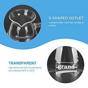 Turkish Coffee Pot Borosilicate Glass, Stovetop Tea Maker, Tearoom Side Handle Glass Teapot Kettle, Healthy and Extremely Heat Resistant Milk Warmer, Hot Chocolate Maker, Butter Melting Pot