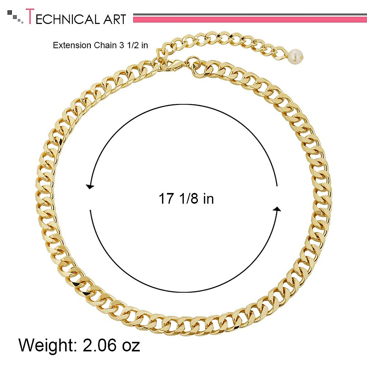 LILIE&WHITE Chunky Gold Chain Necklace For Women Cuban Link Chain Necklace For Men Fashion Necklace Costume Jewelry