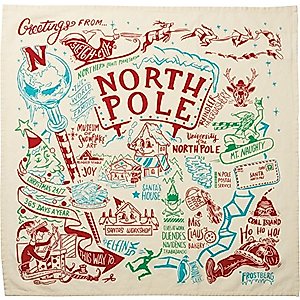 Primitives by Kathy States Dish Towel, 28 x 28, North Pole