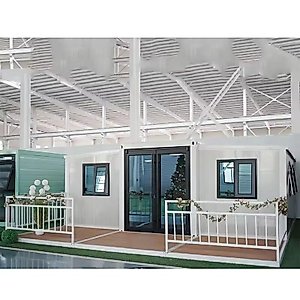 Generic Luxury Prefabricated Container House - Expandable Tiny Home, Garden Office, Resort-Quality Prefab Living Solution (White, 40FT)