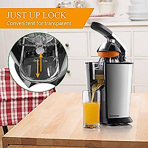 Homeleader Electric Citrus Juicer - Powerful Electric Orange Juicer, Lemon Squeezer with Two Cones, Powerful Motor for Grapefruits, Orange and Lemon, Black