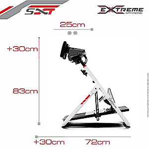 Extreme Sim Racing Wheel Stand Cockpit SXT V2 Racing Simulator - Racing Wheel Stand WHITE Edition For Logitech G25, G27, G29, G920, Thrustmaster And Fanatec - WHEEL LOCKS INCLUDE