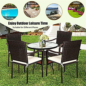 Office Chair Gaming Chair Computer Chair 4 Piece Patio Chairs Outdoor Dining Chairs Garden Terrace Yard Armchairs