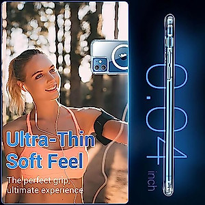 jaroco Strong Magnetic Clear for iPhone 11 Case[Compatible with Magsafe][Non Yellowing][2 Pcs Glass Screen Protector+Camera Lens Protector]Shockproof Slim Thin Magnetic Case Phone Case Cover 6.1-Clear