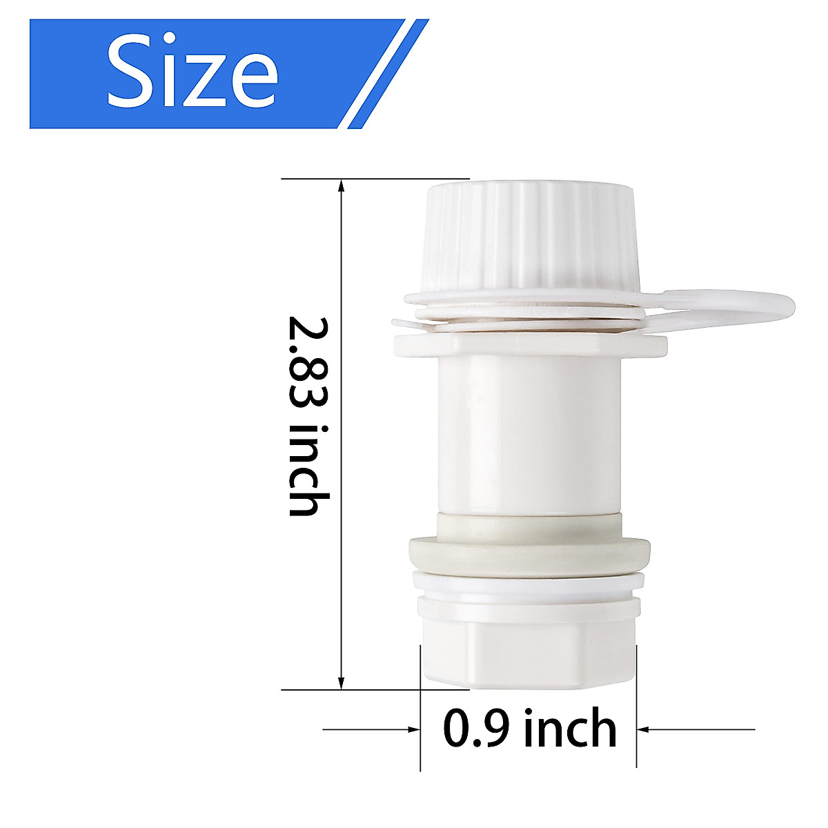 Cooler Drain Plug, Cooler Replacement Threaded Drain Plug for Igloo Cooler Ice Chest. Replacement Cooler Parts.Drain Plug Kit