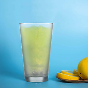 DISCOUNT PROMOS 10 Frosted Pint Glasses Set, 16 oz. - Barware, Mixing Glass, Durable - Frosted