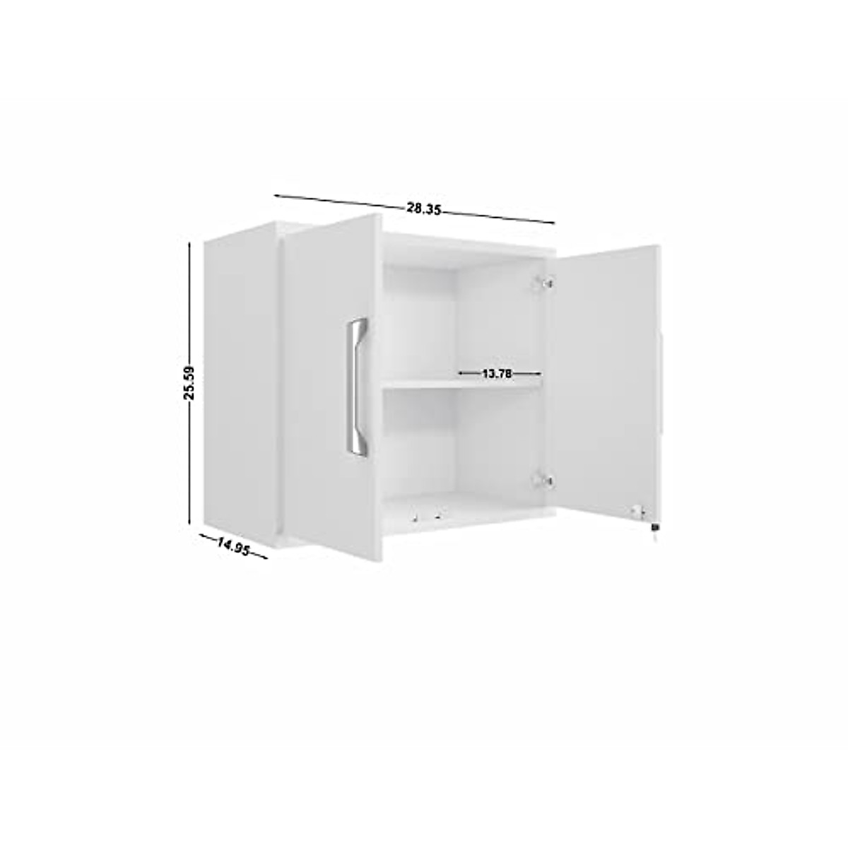 Manhattan Comfort Eiffel 5-Piece Garage Storage Set in White