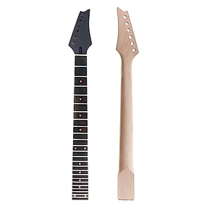 Electric Guitar Neck Maple Head Rosewood Fretboard 24 Fret for IBZ Parts Replacement Black