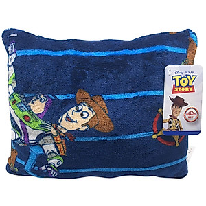 Disney Pixar Toy Story Travel Set - 3 Piece Kids Travel Set includes Blanket, Pillow, & Plush - Featuring Woody (Offical Disney Pixar Product)