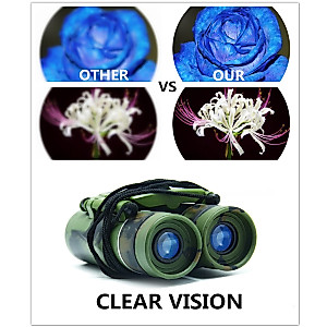 Mini Compact Kids Binoculars 8x21 Binoculars for Kids Telescope Toys for 3-12 Years Boys Girls Binoculars for Kids Gift Kids Binoculars for Bird Watching, Hunting, Outdoor Games, Spy Camping Gear