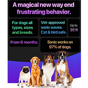 NPS Dog Bark Deterrent Devices | Professional Anti Barking for Dogs Ultrasonic Tool | No Need to Yell or swat, Point to a Dog, Hit The Button | for Dog Training, Alternative to Dog Shock bark Collar
