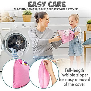 CoPiPa Morgan The Monkey Toddler Pillowcase - Cute Pillow Cases for Small Kids Pillows, Zipper Pillow Case Kids Boys & Girls, Nap Pillow Cover for Toddler, 13x18 Pillowcase, Character Pillows