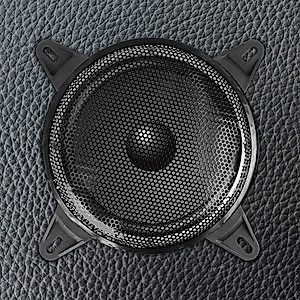 X AUTOHAUX Universal 12 Inch Car Audio Speaker Subwoofer Metal Waffle Grill Cover Protector with Rubber Edge and Clips