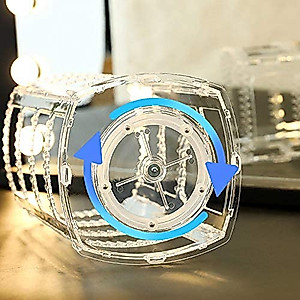 Sooyee Earring Organizer,4 Layers Earring Holder,360 Degree Acrylic Earring Holder Organizer,Jewelry Display for Earrings Bracelets Necklaces, Clear