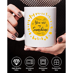 I Love You Mug, You Are My Sunshine Mug, Romantic Coffee Mug, Best Valentine Gift for Her, I Love You Gift for Her, Valentine Gift for Couples, White 11oz