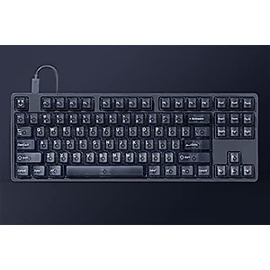 DROP MiTo Keysterine Keycap Set, Transparent ABS with UV Thermal Legends, Cherry MX Style Keyboard Compatible with 60%, 65%, 75%, TKL, WKL, 1800, 96-Key, Full-Size, and More (Smoke)