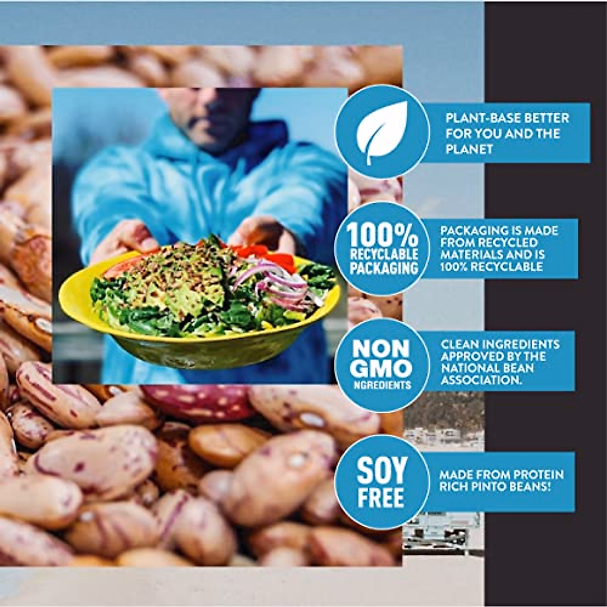 Beans Are The New Bacon Bits - Hickory Style - A Plant-based, Vegan, Non-GMO meat substitute made from Pinto Beans - 3 Ounce Bag - PACK OF 2