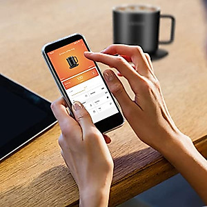 VSITOO S3 Temperature Control Smart Mug with Lid, Coffee Mug Warmer with Mug for Desk Home Office, App Controlled Heated Coffee Cup, Self Heating Coffee Mug 11 oz, Electric Mug-Black Inner Wall