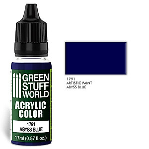 Green Stuff World – Acrylic Color Paint Abyss Blue 1791 for Models and Miniatures