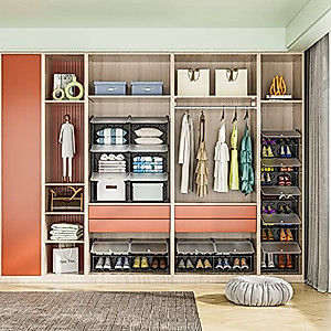 FUNLAX Shoe Rack, 8 Tier Plastic Shoe Storage Cabinet 48 Pairs Shoe Rack Organizer with Door for Closet Entryway Taller Shoes Boots Organizer