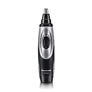 Panasonic Men's Wet/Dry Nose & Ear Hair Trimmer with Vacuum Cleaning System, Black