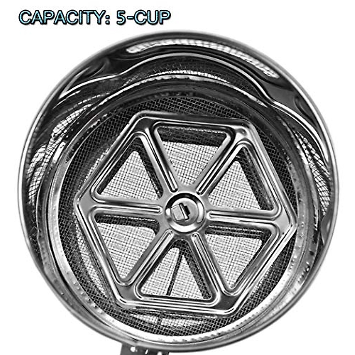 NPYPQ Flour Sifter for Baking - 5 Cup Double Layer Stainless Steel Flour Sifter with Hand Press Design for Powdered Sugars Baking Flours